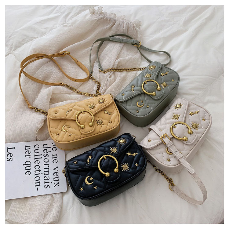 Korean Gold Charm Rectangle Sling Bag – Pluspreorder