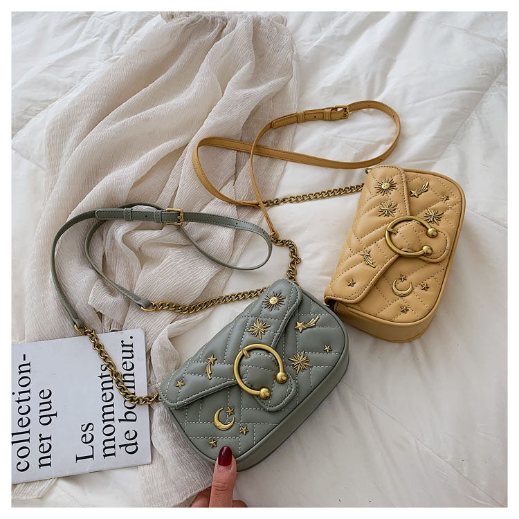 Korean Gold Charm Rectangle Sling Bag – Pluspreorder