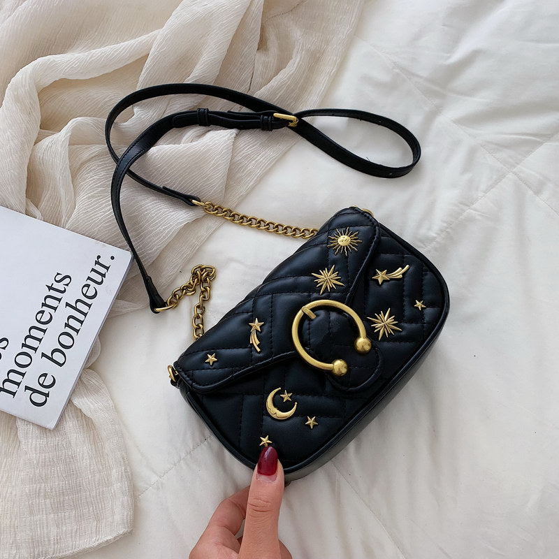 Korean Gold Charm Rectangle Sling Bag – Pluspreorder