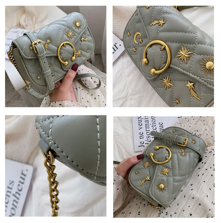 Korean Gold Charm Rectangle Sling Bag – Pluspreorder