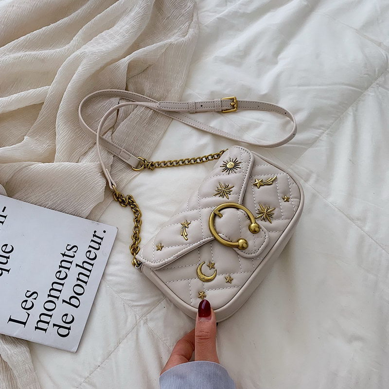 Korean Gold Charm Rectangle Sling Bag – Pluspreorder