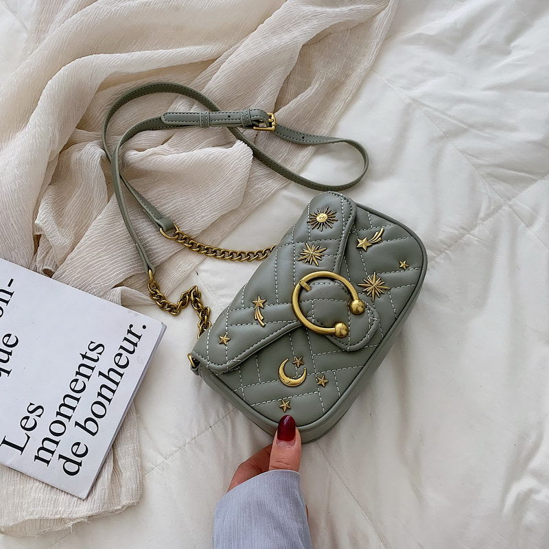 Korean Gold Charm Rectangle Sling Bag – Pluspreorder