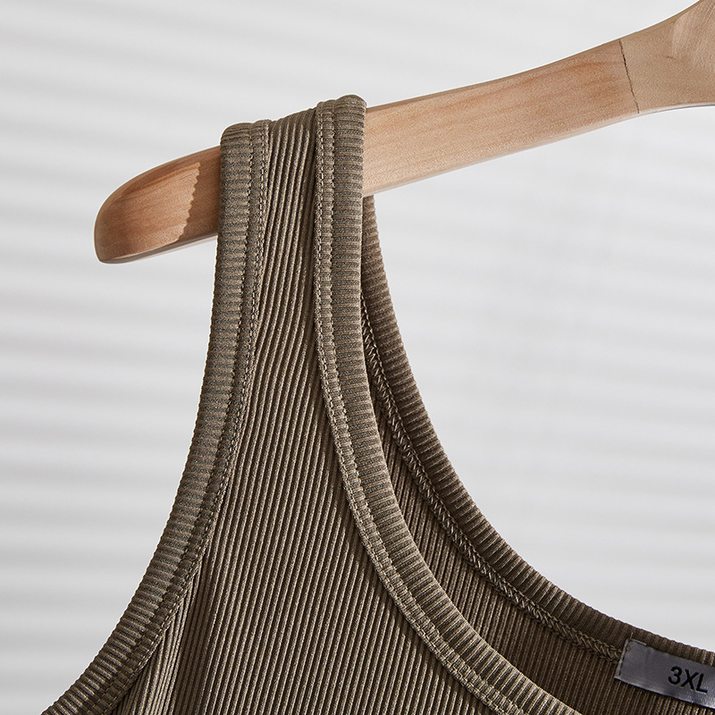 Plus Size Basic U Neck Ribbed Knit Tank Top (EXTRA BIG SIZE) – Pluspreorder