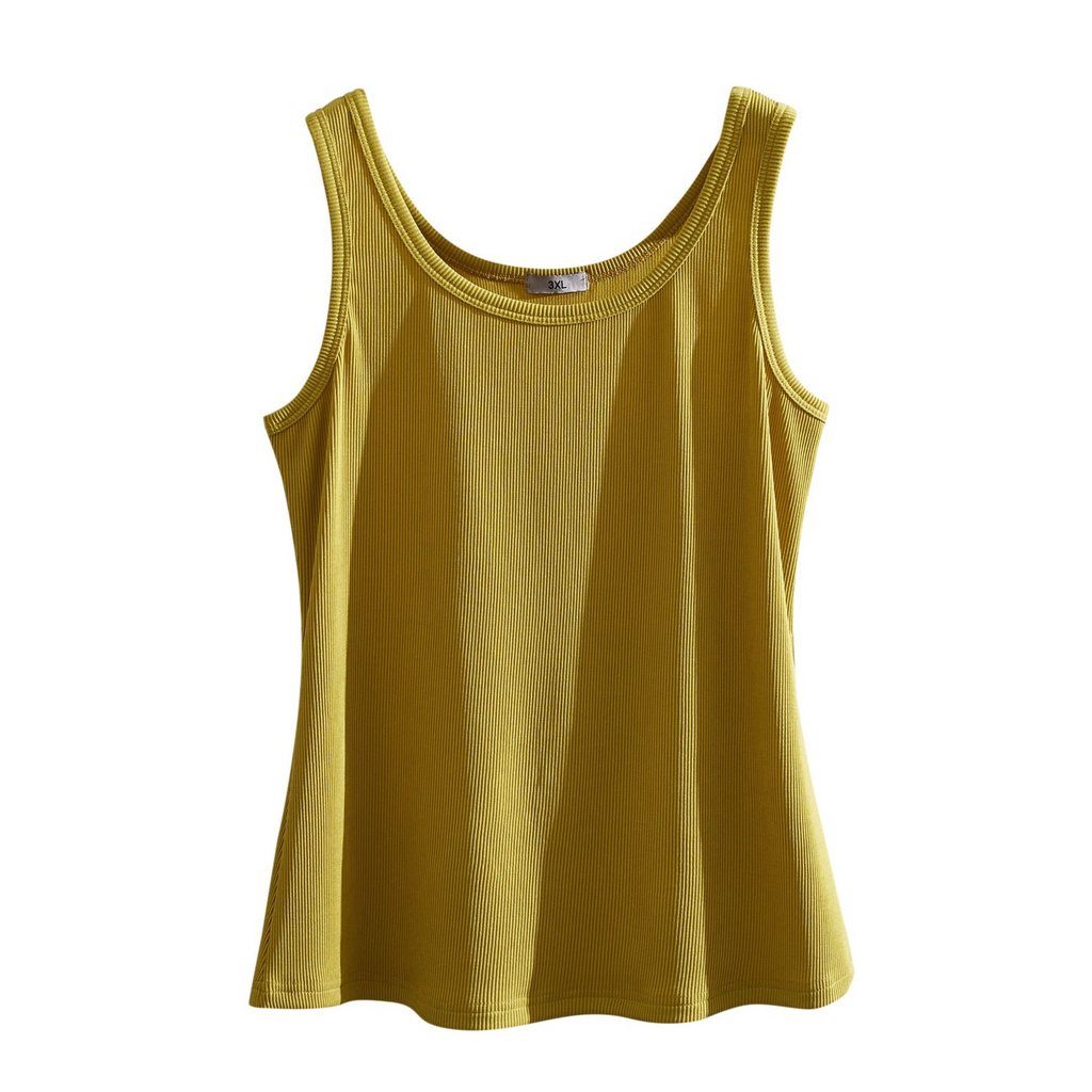 Plus Size Basic U Neck Ribbed Knit Tank Top (EXTRA BIG SIZE) – Pluspreorder