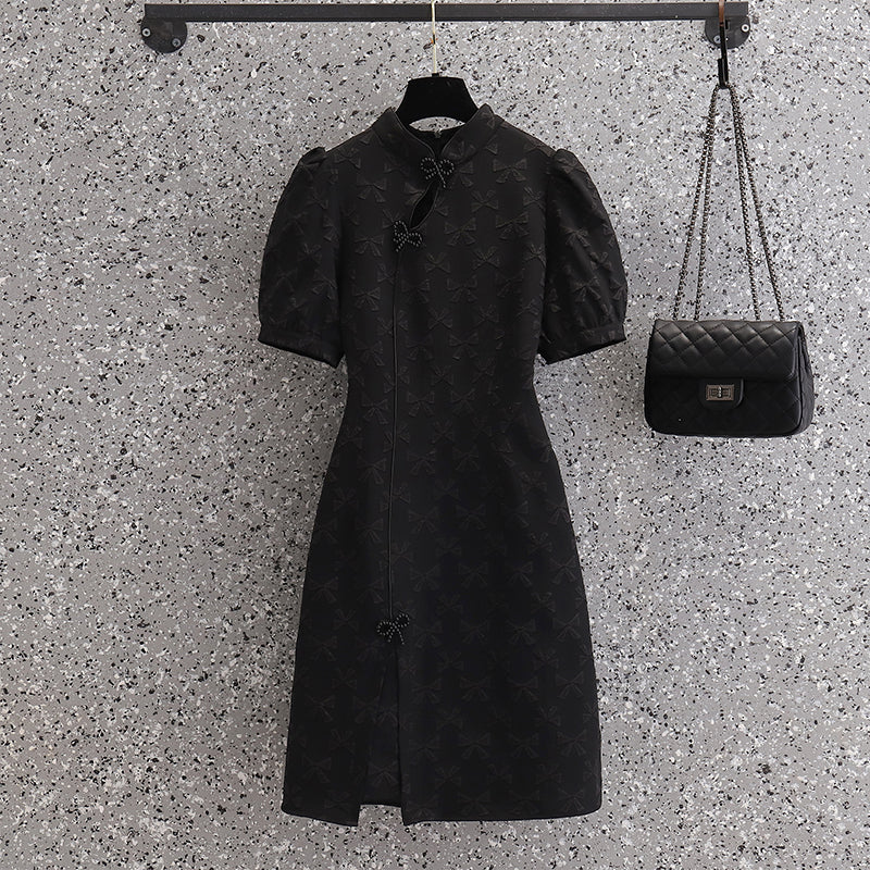 Plus Size Black Short Cheongsam – Pluspreorder