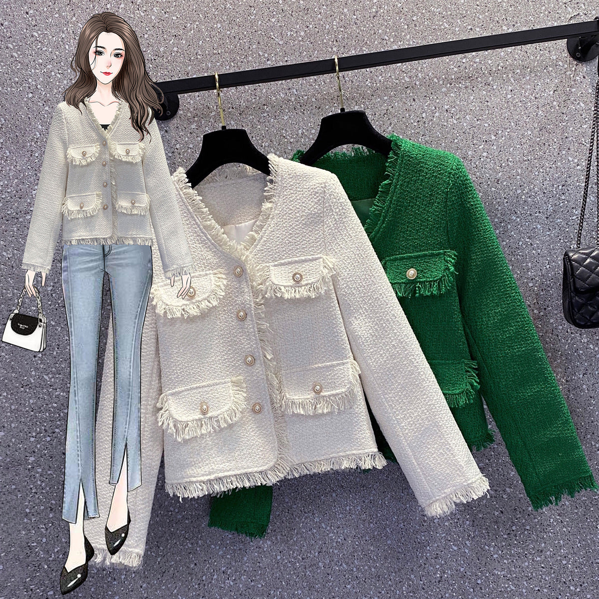 Plus Size Chanel-esque Fringe Jacket – Pluspreorder