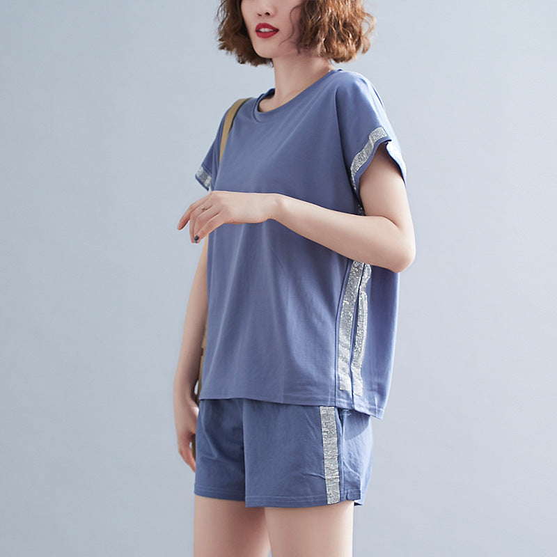 Plus Size Shimmer T Shirt and Shorts Set – Pluspreorder