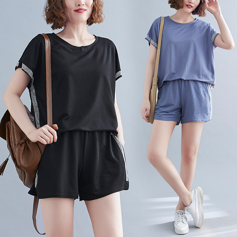Plus Size Shimmer T Shirt and Shorts Set – Pluspreorder