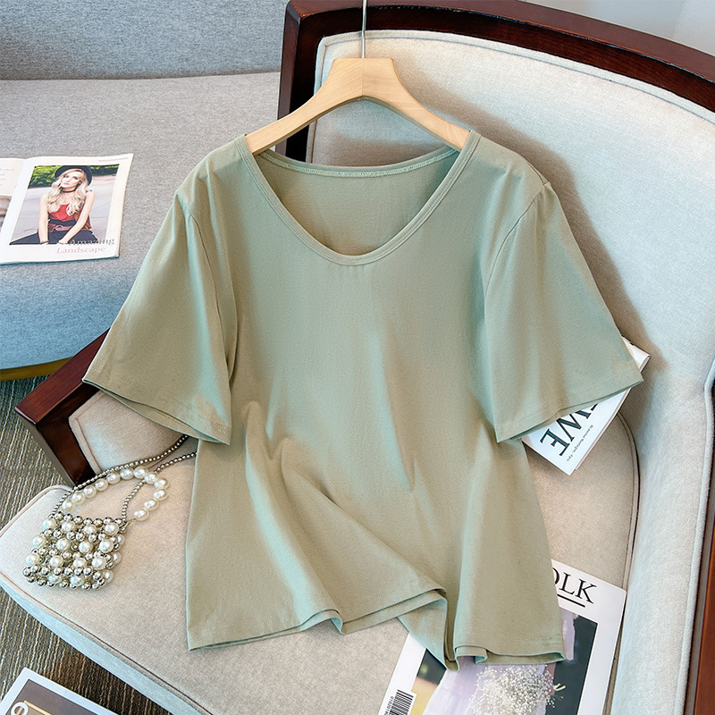 Plus Size Cotton V Neck T Shirt Top (EXTRA BIG SIZE) – Pluspreorder