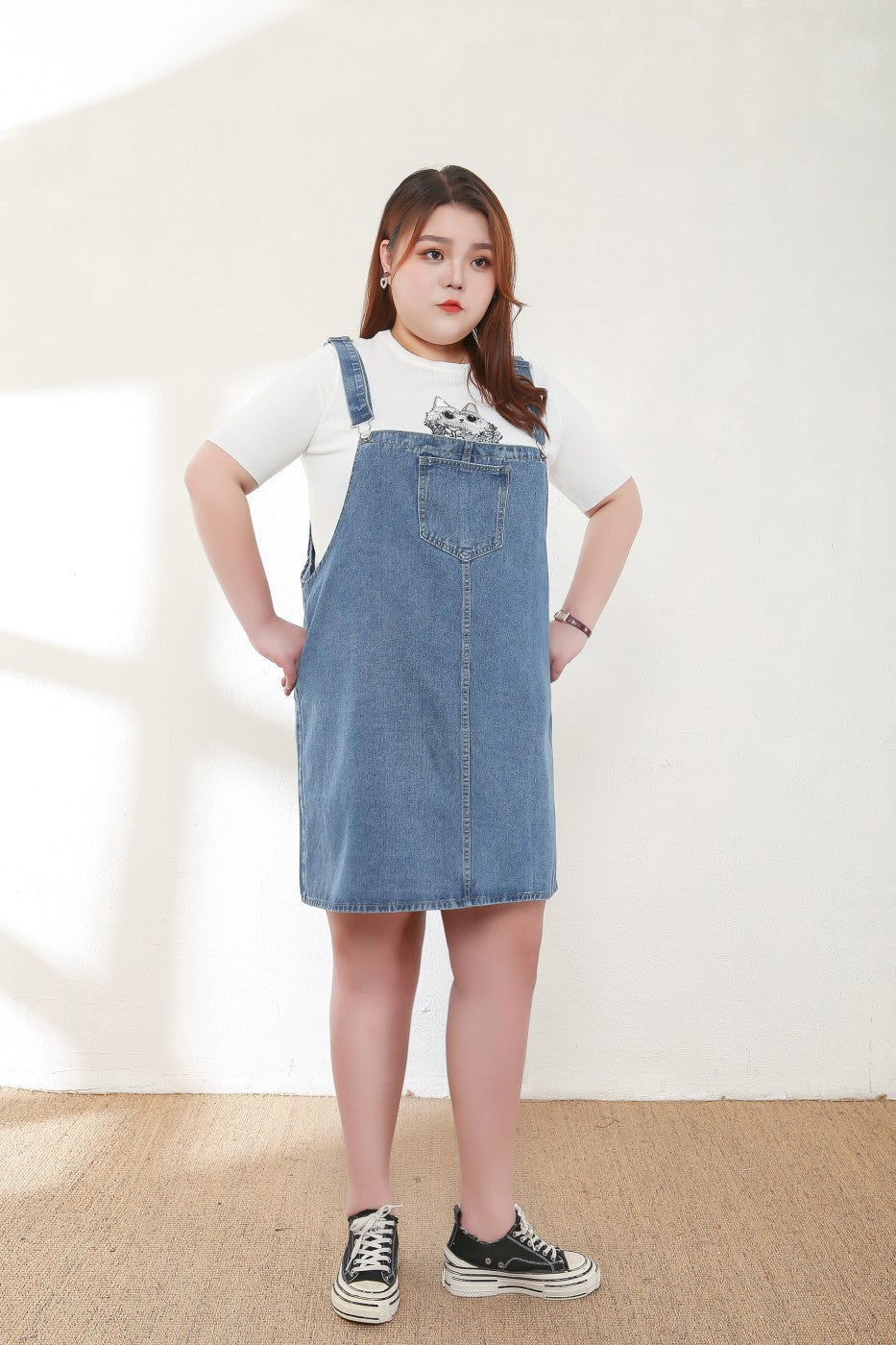 Mila Plus Size Denim Overalls – Pluspreorder