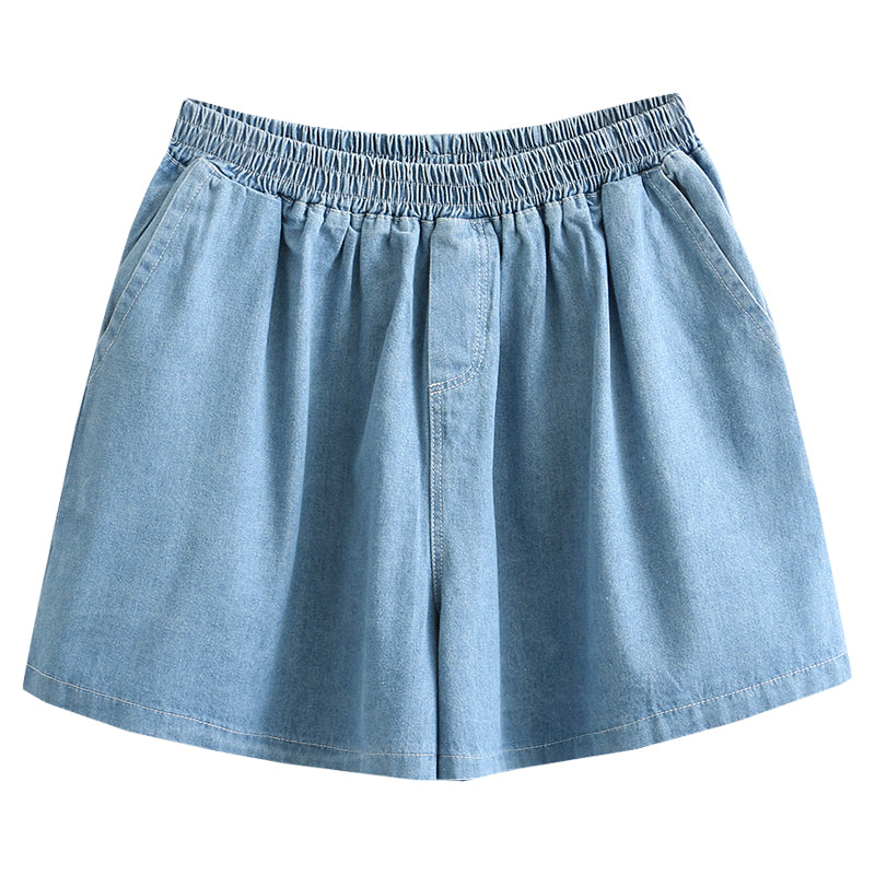 Plus Size Elastic Waist Denim Shorts (EXTRA BIG SIZE) – Pluspreorder