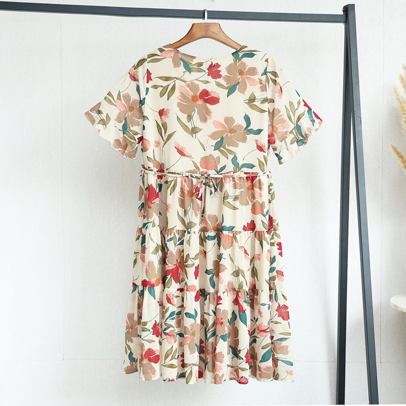 (Ready Stock 10XL - 1 Pc) (4XL-10XL) Plus Size Floral Tier Dress (EXTR ...