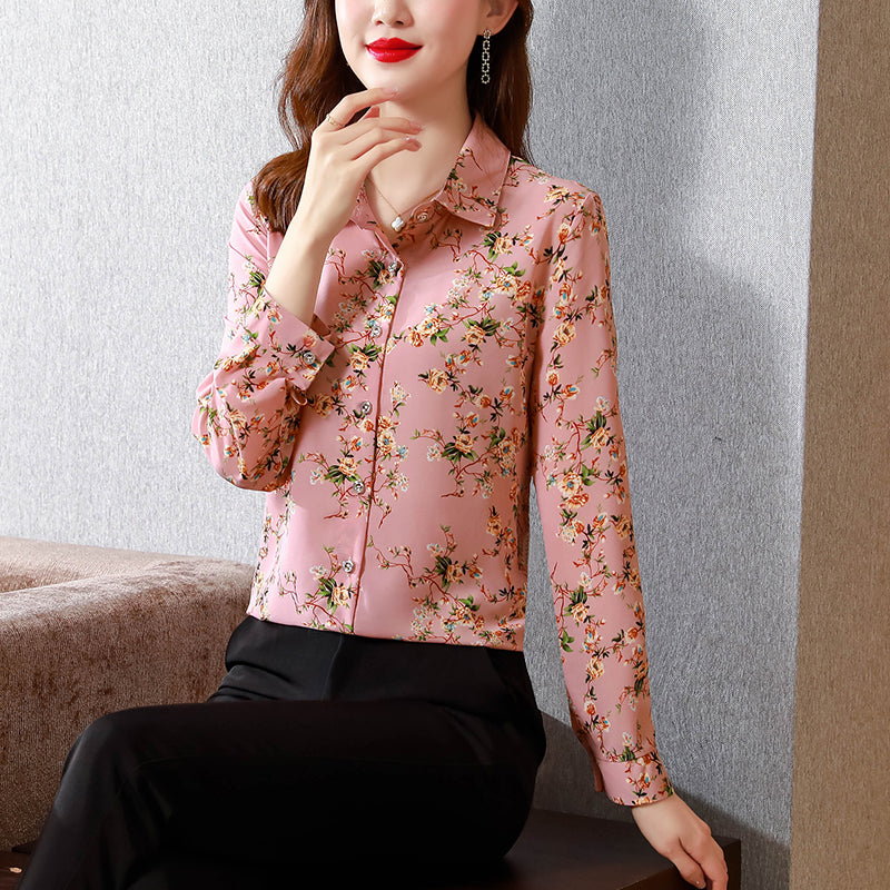 Plus Size Floral Print Shirt Blouse – Pluspreorder