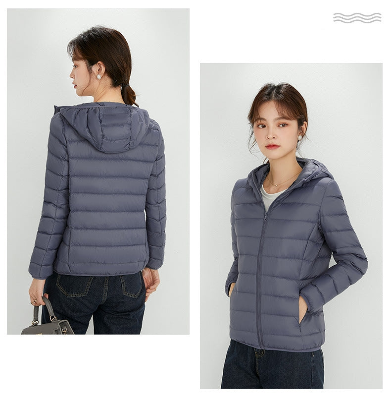 Plus Size Hooded Lightweight Down Jacket – Pluspreorder