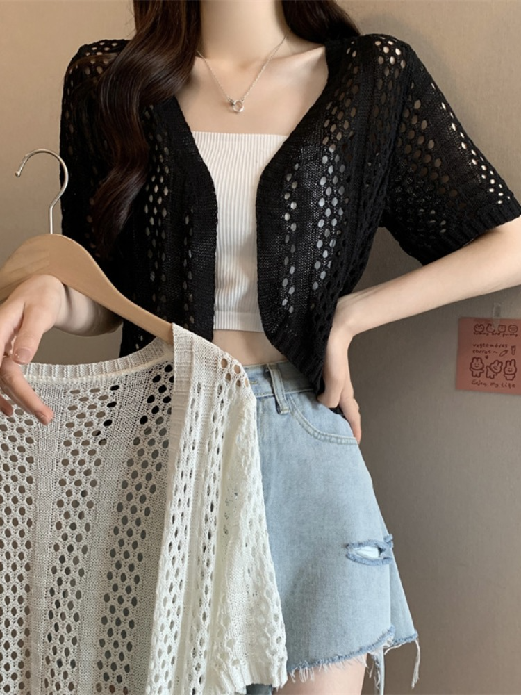 Plus Size Knit Cropped Cardigan – Pluspreorder