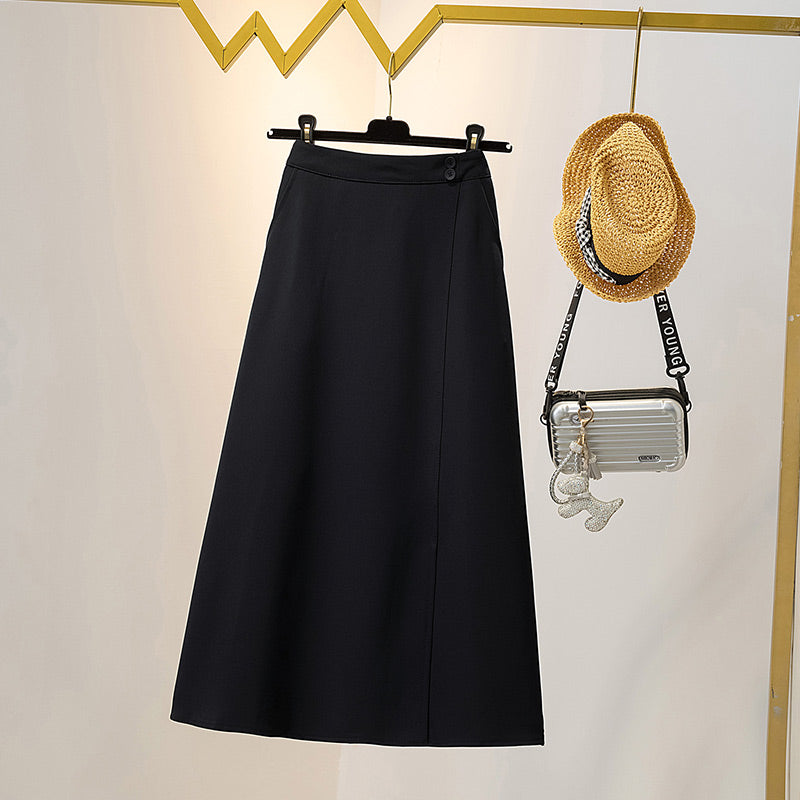 Plus Size A Line Midi Skirt Pluspreorder