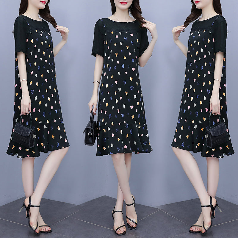 Plus Size Korean Hearts Dress – Pluspreorder
