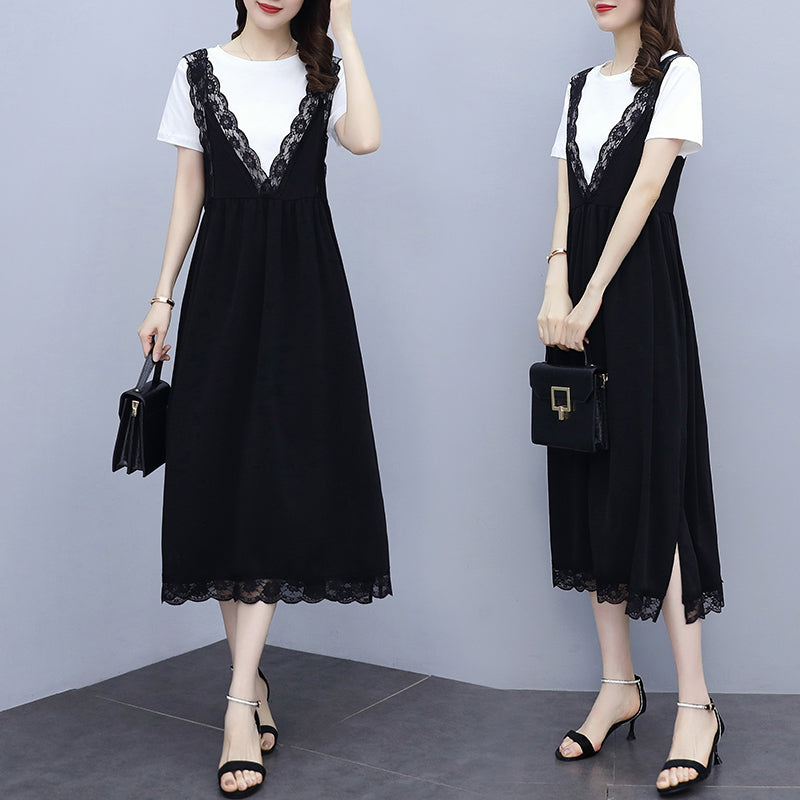 Plus Size Korean Floral Midi Dress – Pluspreorder