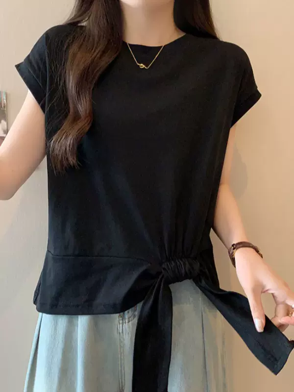 Plus Size Side Tie Top – Pluspreorder