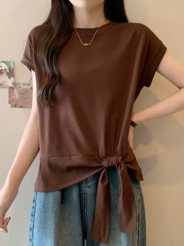 Plus Size Side Tie Top – Pluspreorder