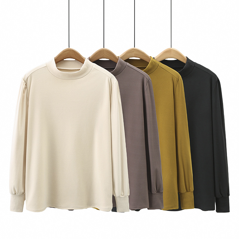 Plus Size Thick Korean High Neck Long Sleeve Top (Extra Big Size ...