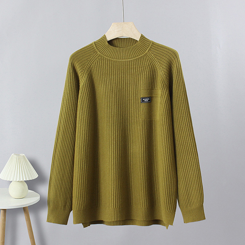 Plus Size Thick Ribbed Long Sleeve Sweater (Extra Big Size) – Pluspreorder