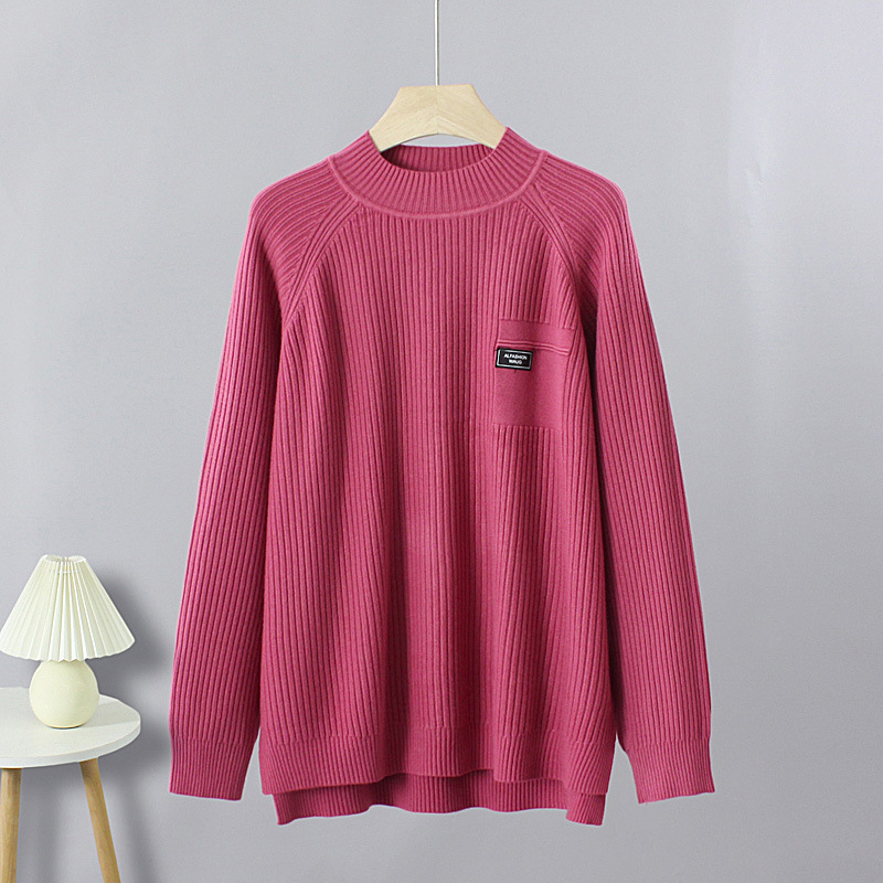 Plus Size Thick Ribbed Long Sleeve Sweater (Extra Big Size) – Pluspreorder