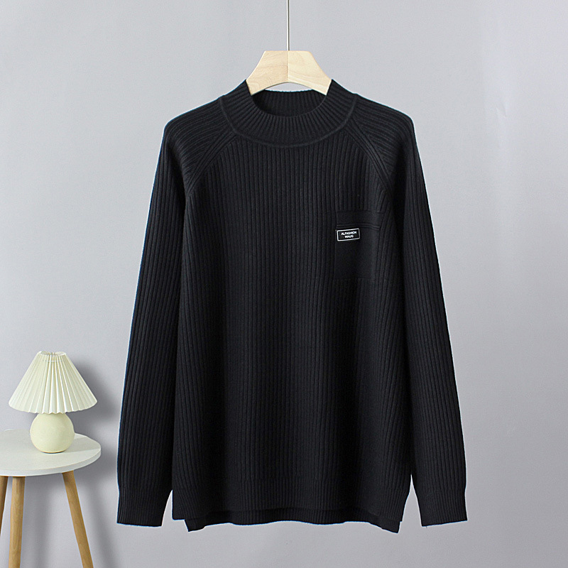 Plus Size Thick Ribbed Long Sleeve Sweater (Extra Big Size) – Pluspreorder