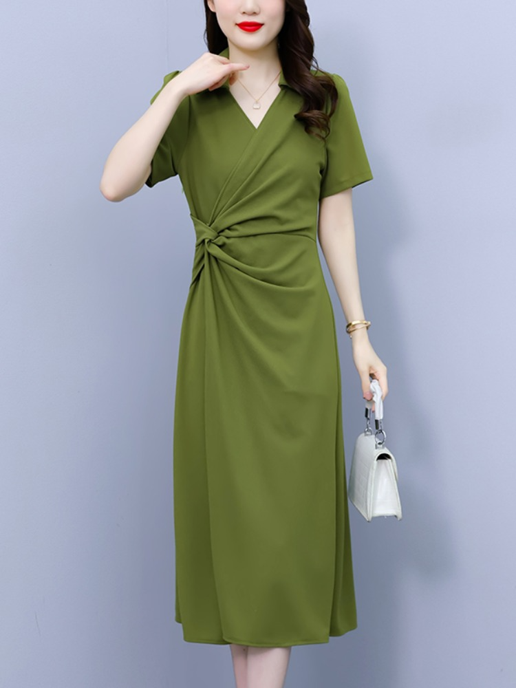 Plus Size Wrap Shirt Midi Dress – Pluspreorder
