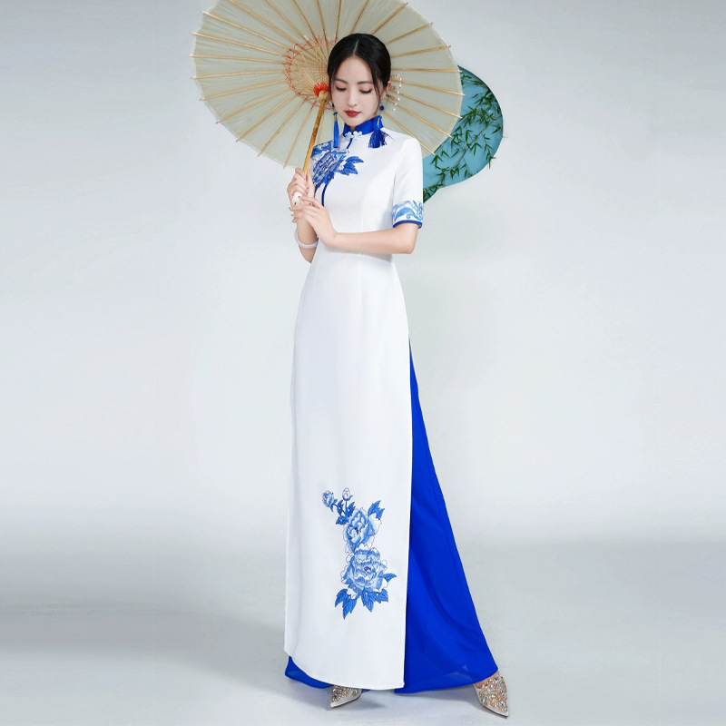 (S-5Xl + Custom Size) Plus Size Vietnamese Chinese Oriental Long Cheon ...