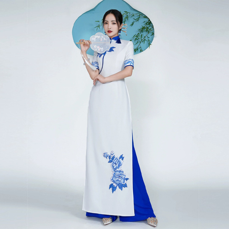 (S-5Xl + Custom Size) Plus Size Vietnamese Chinese Oriental Long Cheon ...